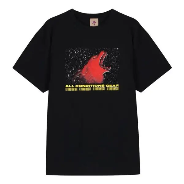 Nike Lab Short-sleeve Tee 'black Team Orange - Black/team Orange