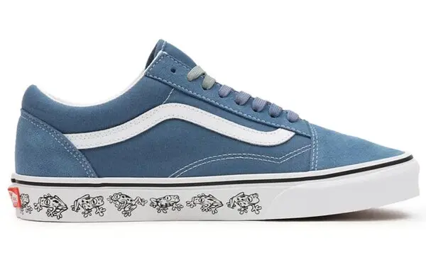 VANS Old Skool Low Top Sneakers - Blue/white