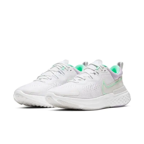 Nike React Miler 2 Sneakers - White/purple/green