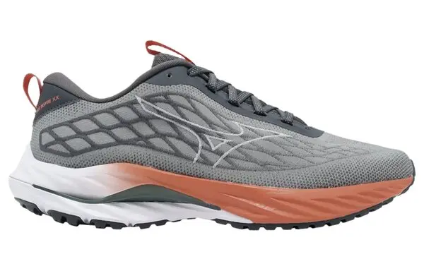 Mizuno Wave Inspire 20 Athletic Sneakers - Grey/white/orange