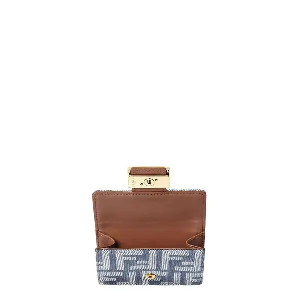 Fendi Fw25 Baguette Tri-fold Wallet - Blue