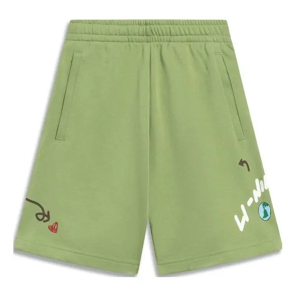 LI-NING Graphic Shorts - Green/multi-color