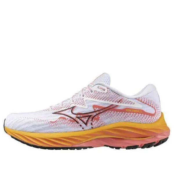 Mizuno Wave Rider 27 Athletic Sneakers - White/orange