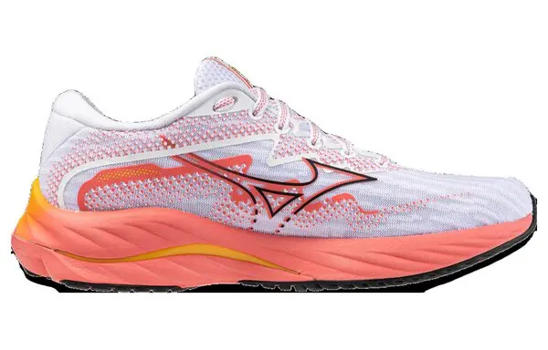 Mizuno Wave Rider 27 Athletic Sneakers - White/orange