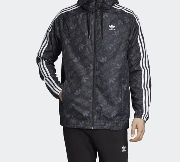Adidas Originals Mono Logo Hooded Windbreaker Jacket