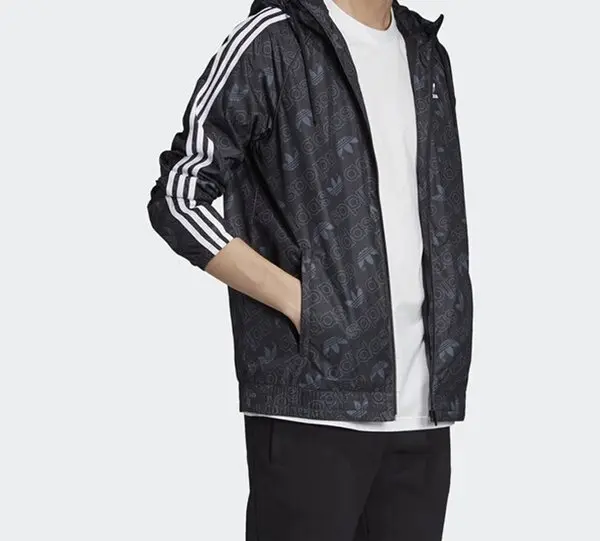 Adidas Originals Mono Logo Hooded Windbreaker Jacket