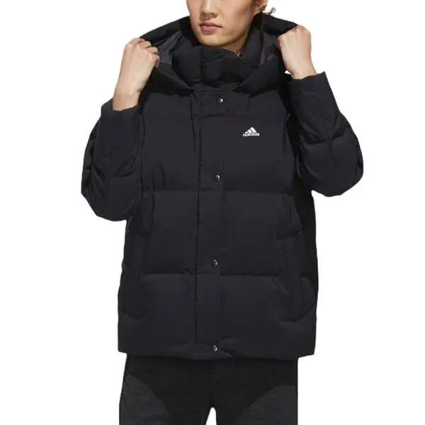 Adidas Padded Hooded Down Jacket With Logo