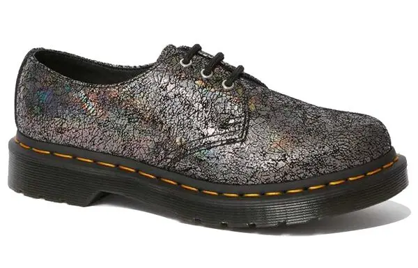 Dr. Martens 1461 Metallic Oxford Shoes - Silver/black