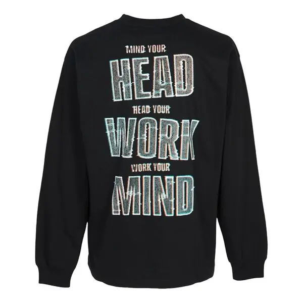 Carhartt Work In Progress Mind Your Head Long Sleeve T-shirt - Black