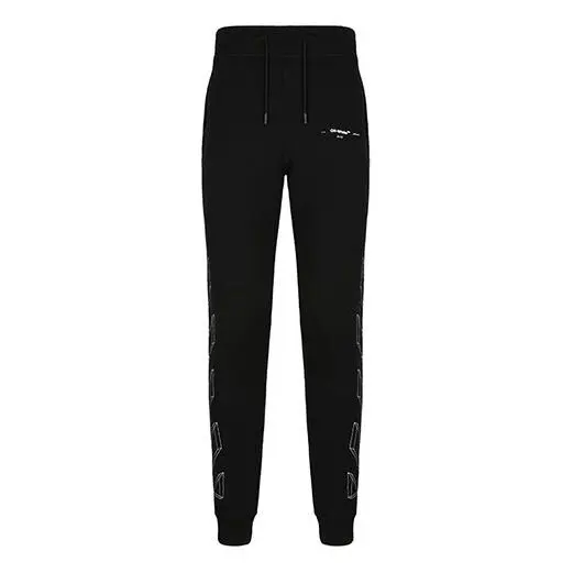 Off-White 3d Diagonals Classic Simply Casual Sweatpants - Black