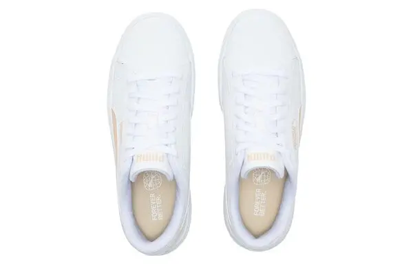 PUMA Smash Platform V3 Sneakers - White/orange