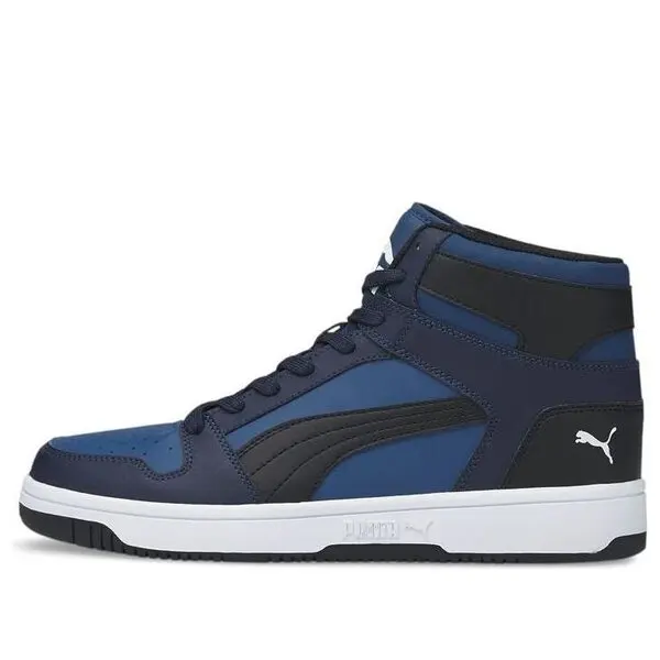 PUMA Rebound Layup Mid Top Sneakers - Black/blue