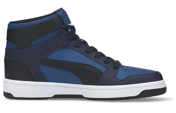 PUMA Rebound Layup Mid Top Sneakers - Black/blue