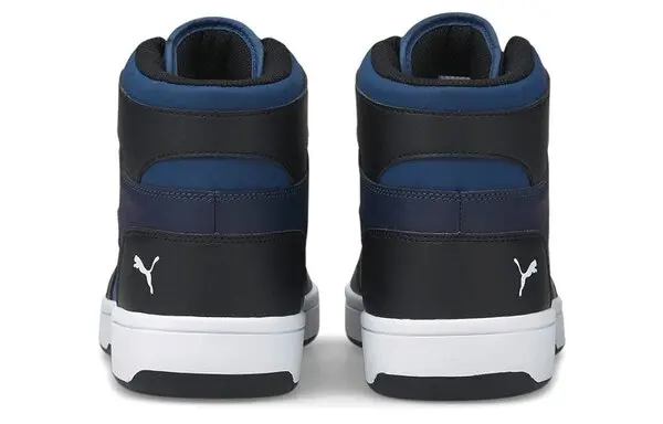 PUMA Rebound Layup Mid Top Sneakers - Black/blue