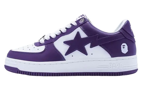 A BATHING APE Sta "white Purple - White/purple