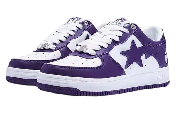 A BATHING APE Sta "white Purple - White/purple