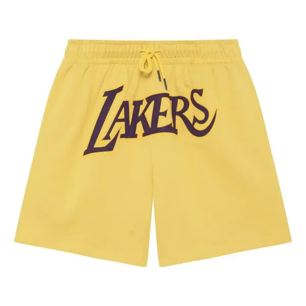 Mitchell & Ness X Nba Los Angeles Lakers Big Face Shorts - Yellow