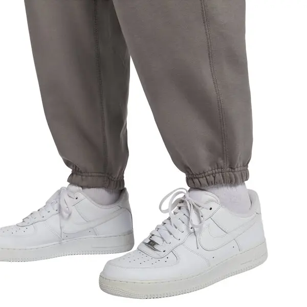 Nike Solo Swoosh Cuffed Fleece Trousers - Cave Stone