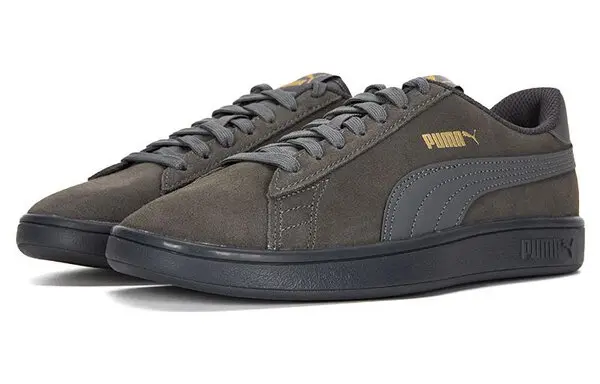 PUMA Smash V2 L Cn Sneakers - Gray/gold