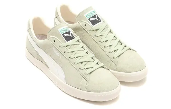 PUMA Suede Vintage Lace-up Low Top Sneakers - Light Green