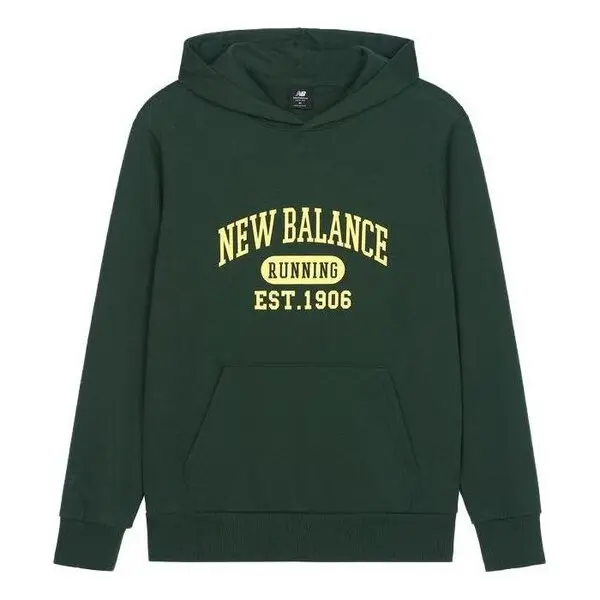 NEW BALANCE Logo Sportswear Hoodie - Green/yellow