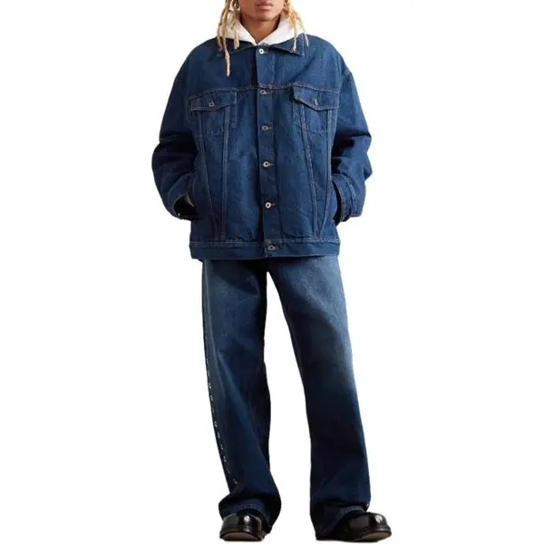 Off-White Oversize Logo-appliqued Denim Jacket