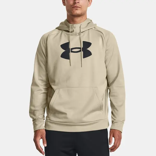 Under Armour Fleece Logo Hoodie - Beige/black