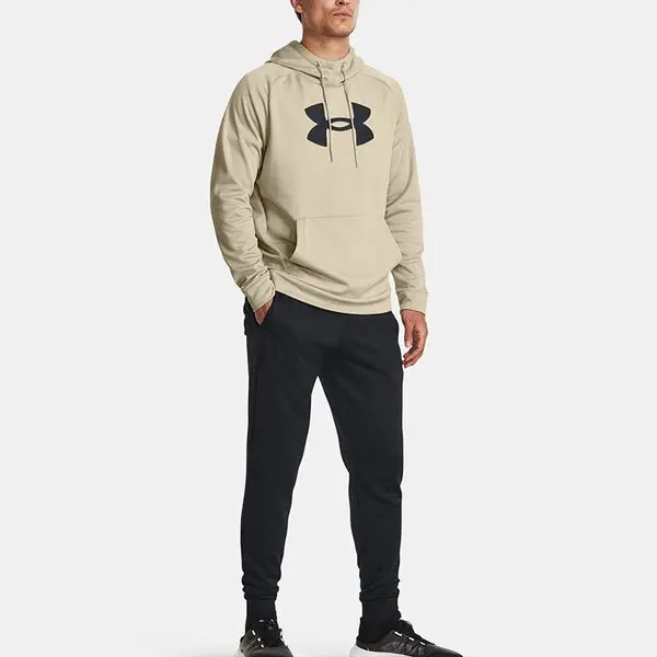 Under Armour Fleece Logo Hoodie - Beige/black
