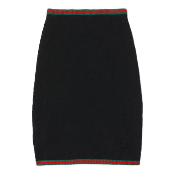 Gucci Cotton Lace Knit Skirt - Black