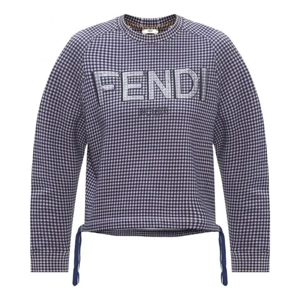 Fendi Long Sleeve Hoodie With Logo Detail - Grey
