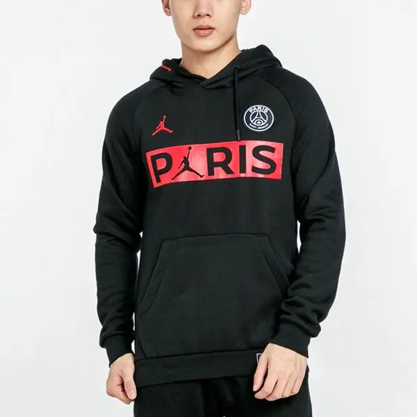 JORDAN Paris Saint-germain Fleece Hoodie - Black