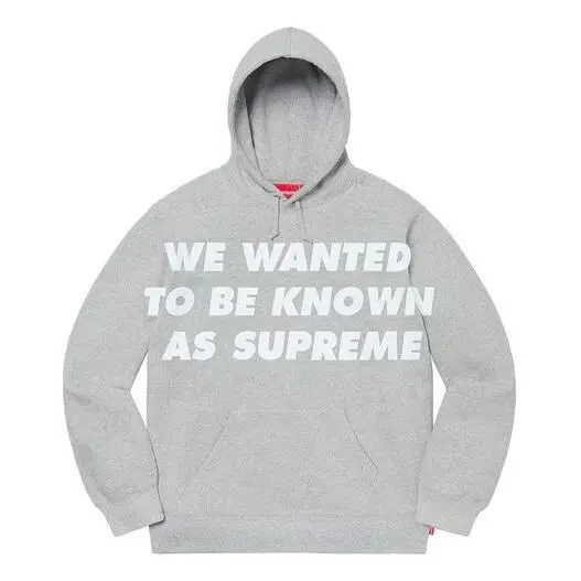 Supreme Known As Hooded Sweatshirt - Grey/white