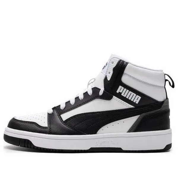 PUMA Rebound V6 High Top Sneakers - Puma White-black-gray