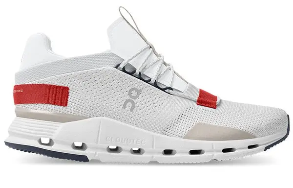 On Cloudnova Sneakers - White/red