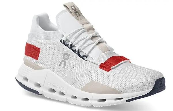 On Cloudnova Sneakers - White/red