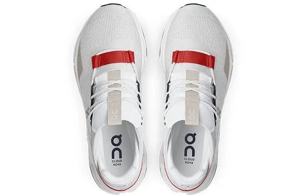 On Cloudnova Sneakers - White/red