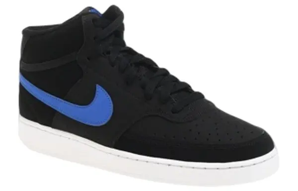 Nike Court Vision Mid Top Sneakers - Black/blue