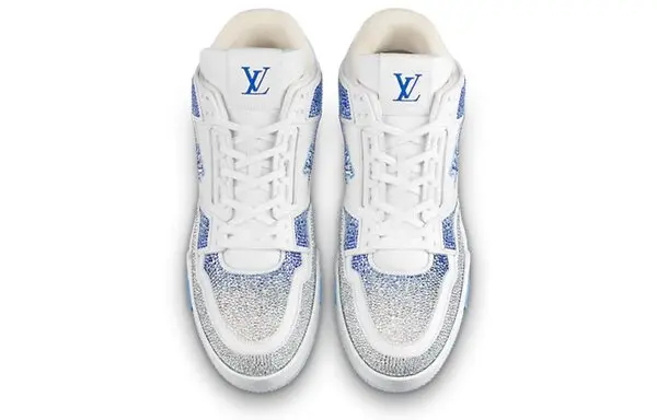 LOUIS VUITTON Trainer Sneakers With Embellished Crystals
