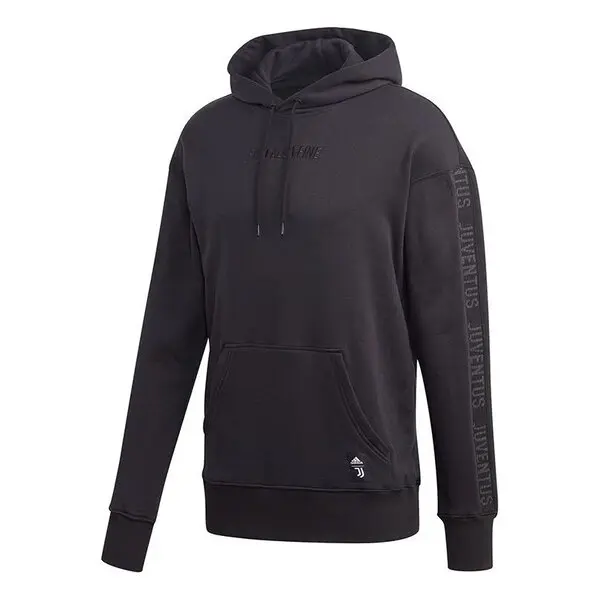 Adidas Juventus Soccer Pullover Hoodie - Black
