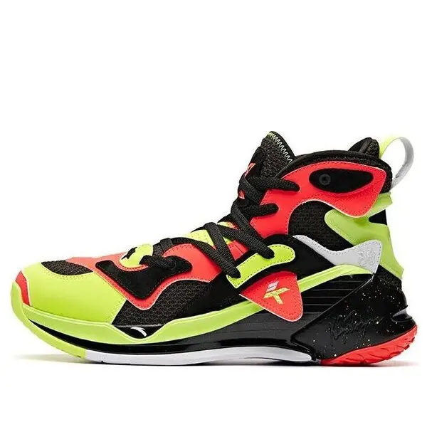 ANTA Klay Thompson 4 Xmas "disruptive" Sneakers - Lime Green/red/black