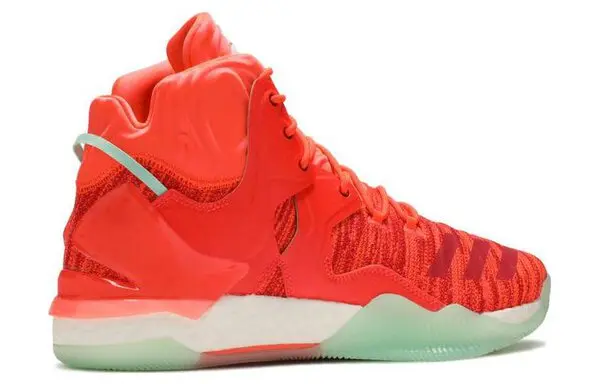 Adidas D Rose 7 Boost High Top Sneakers - Solar Red/ftwwht-i Green