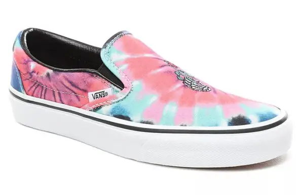 VANS Classic Slip-on Tie Dye Sneakers - Red/blue