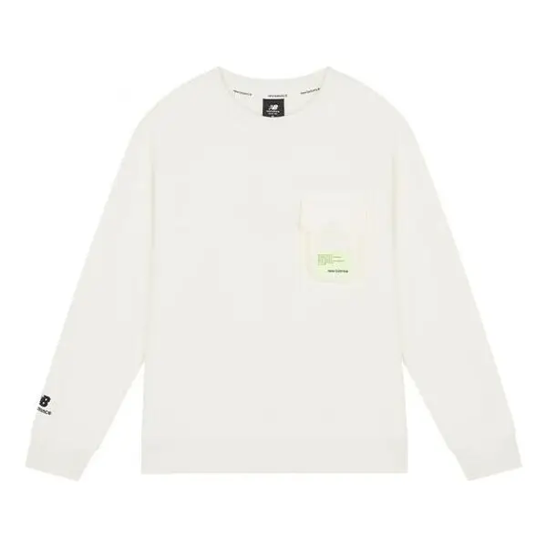NEW BALANCE 3d Pocket Pullover Hoodie - White