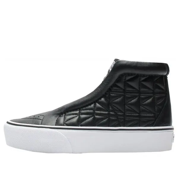 VANS Sk8-hi Laceless Platform Karl Lagerfeld Quilt Sneakers - Black/white