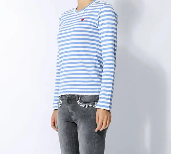 Play Comme Des Garcon Striped Long Sleeve T-shirt