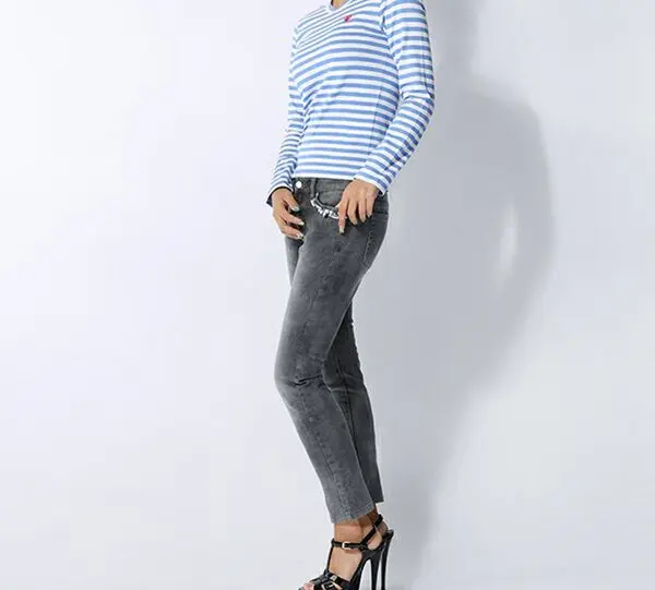 Play Comme Des Garcon Striped Long Sleeve T-shirt