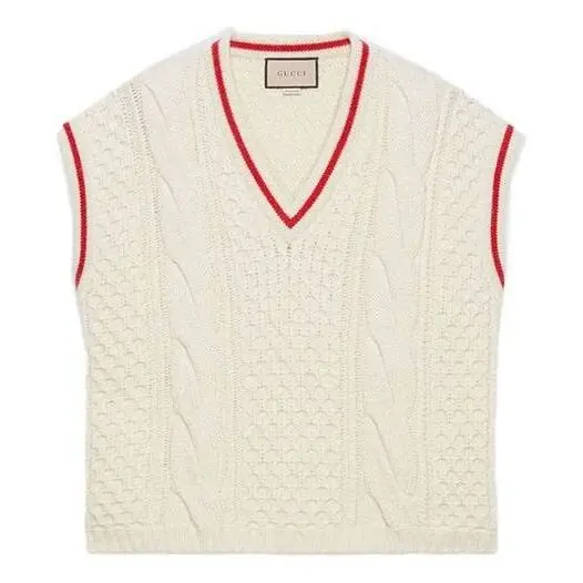 Gucci Wool Cable Knit Vest
