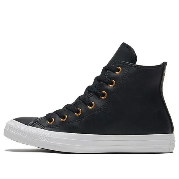 CONVERSE Chuck Taylor All Star High Top Sneakers With Gold Accents - Black