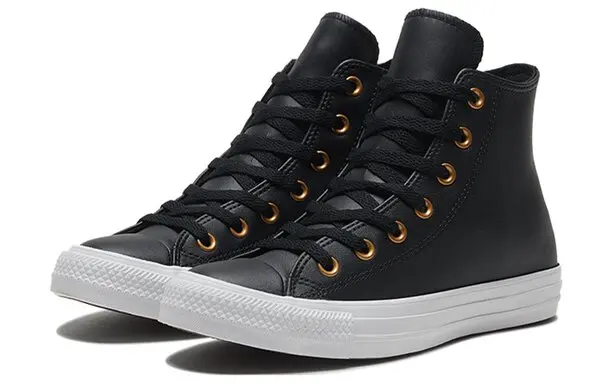 CONVERSE Chuck Taylor All Star High Top Sneakers With Gold Accents - Black