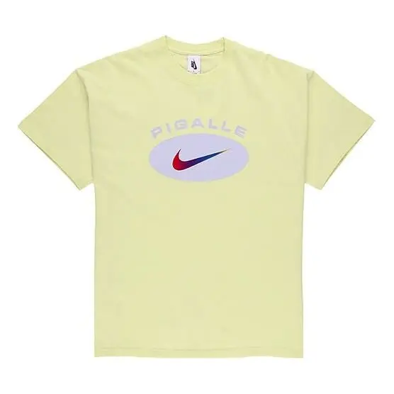 Nike X Pigalle Crossover Logo Printing Stripe Round Neck Short Sleeve - Green